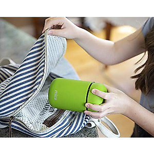 MIRA Lunch, Food Jar 2 Pack - Vacuum Insulated Stainless Steel Lunch Thermos - 13.5 oz - Set of 2 - Cactus Green, Denim Blue