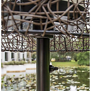 Kenroy Home 32220BRZ Tanglewood Standing Outdoor Floor Lamp, Bronze