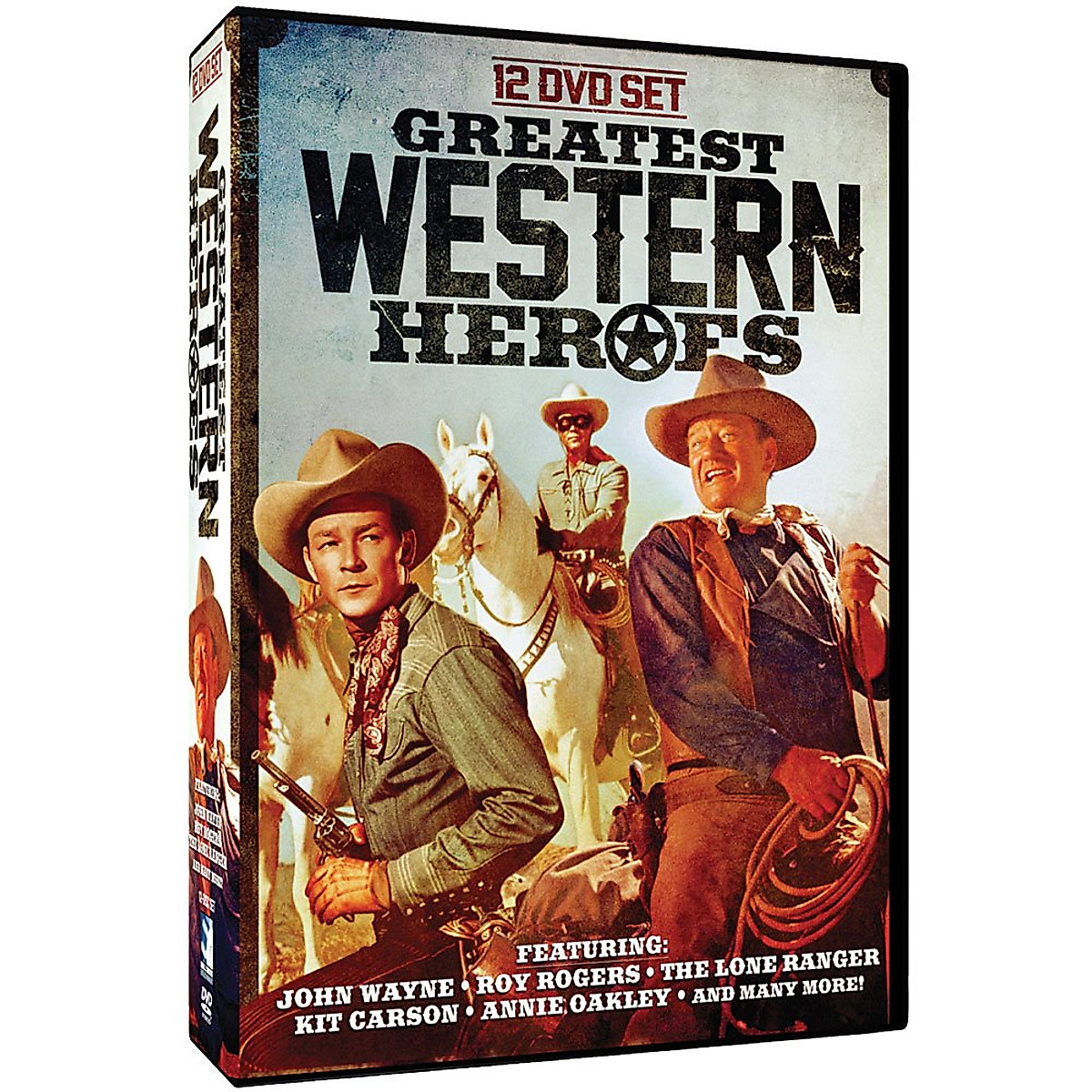Greatest Western Heroes: John Wayne - Roy Rogers - The Lone Ranger - Kit Carson - Annie Oakley - Gabby Hayes - Cisco Kid - Angel and the Badman - McLintock! + many more!
