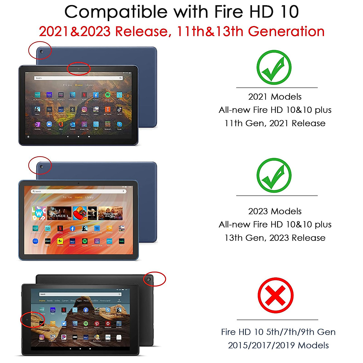 Fire HD 10 Tablet Case,Amazon Fire Tablet 10 Case Kids,Kindle Fire HD 10 Case,Dinines Kid-Proof Case Cover with Handle Stand for Fire HD 10 Tablet (13th/11th Generation, 2023/2021 Release)
