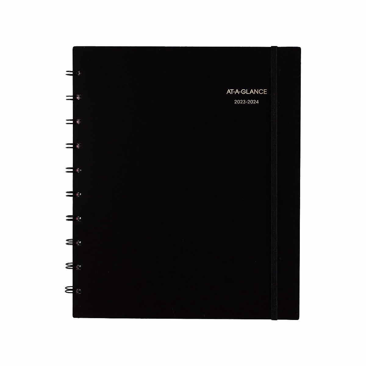 AT-A-GLANCE 2023-2024 Academic Planner, Weekly & Monthly, Quarter-Hourly Appointment Book, 9" x 11", Large, Monthly Tabs, Pocket, Flexible Cover, Move-A-Page, Black (70957E05)