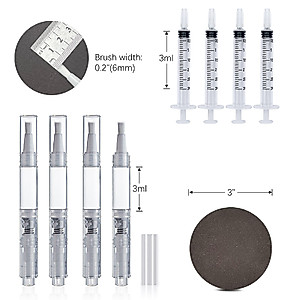 ZURLEFY 4 Count Touch Up Paint Brush Pen for Painting Walls, House Paint Drywall Repair Brushes kit for Wood Furniture, Desks, Fence Scratches(3ml)