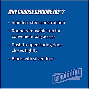 Genuine Joe - GJO58887 Push Open Round Top Receptacle