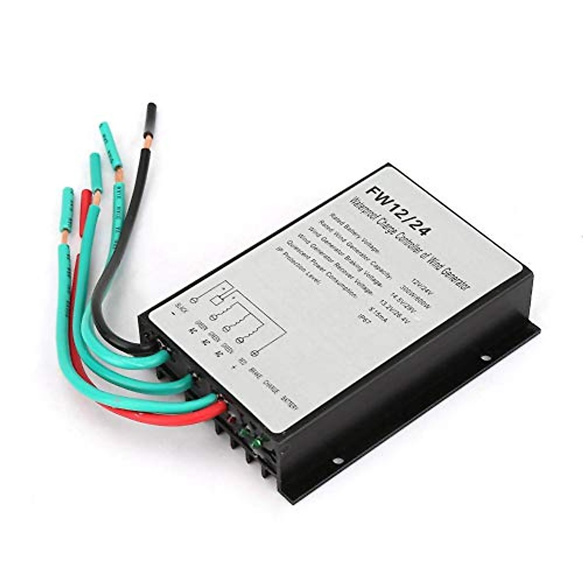 Oumefar Wind Turbine Controller, FW12/24 IP67 Waterproof 12V/24V Wind Turbine Generator Controller Regulator for Hybrid Wind Controller and Solar Controller