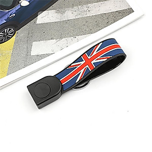 Car Key Cover Key Case Keychain Smart Remote Fob Shell Compatible with Mini Cooper After 2014 Third Generation F Series F54 F55 F56 F57 F60 PJ01 (Key Chain, Red Union Jack)