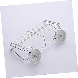 Amosfun Shower Tea Bag Holder Dish Pantry Closet for Kitchen Hindu Gods Statues Bathroom Oragnizer Green Tin Containers Seashell Flower Pot Kitchen Storage Pantry Suction Shelf