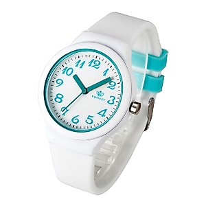 Top Plaza Womens White Silicone Analog Quartz Wrist Watches Fashion Casual Colorful Sport Rubber Jelly Watch with Classic Arabic Numerals