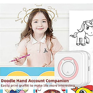 WEHOMY Instaproud - Portable Sticker Printer, Mini Pocket Thermal Printer, Mini Printer Sticker Maker, Mini Printer Portable Bluetooth Photo Printer for Photos, Diaries, Memos (Blue-10 Paper Rolls)