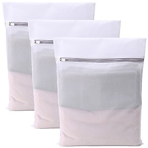 NAOKBOEE 5 Packs Mesh Laundry Bags for Delicates, Washing Machine Wash Bags, for Lingerie, Bra, Socks, Underwear, Baby Clothes, Travel Storage（2 Large, 2 Medium, 1 Small）