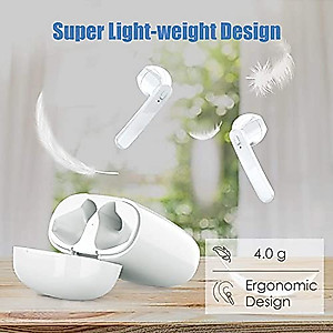 WixGear Bluetooth 5.0 Wireless Earbuds with Charging Case, HD Stereo Sound Earphones, 30H Playtime with Charging Case, IPX5 Waterproof with Built-in Microphone for Work/Travel/Gym