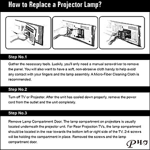 PHO Original ET-LAD60 ET-LAD60AW Replacement Projection Lamp with Housing for Panasonic PT-D5000 D6000 DW530 DW640 DW730 DW740 DX800 DX810 DZ670 DZ770 DW640E (OEM Bulb Inside)
