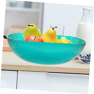 Fish Bowl Home Entertaining Fruit Bowl Plastic Dessert Bowls Large Serving Bowl with Gold Trim Fruit Basket Vegetable Bowl Snack Candy Bowl Dried Fruit Tray for Kitchen Candy Dish