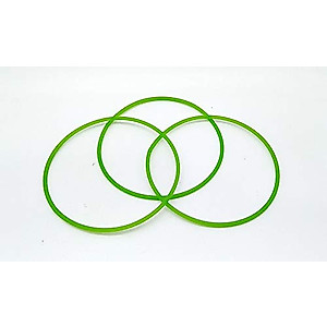 Tool Parts NEW 3pc Rubber Track Belt for Electric Commercial Candy Floss Cotton Machine Cotton candy machine ET - (Color: GREEN)