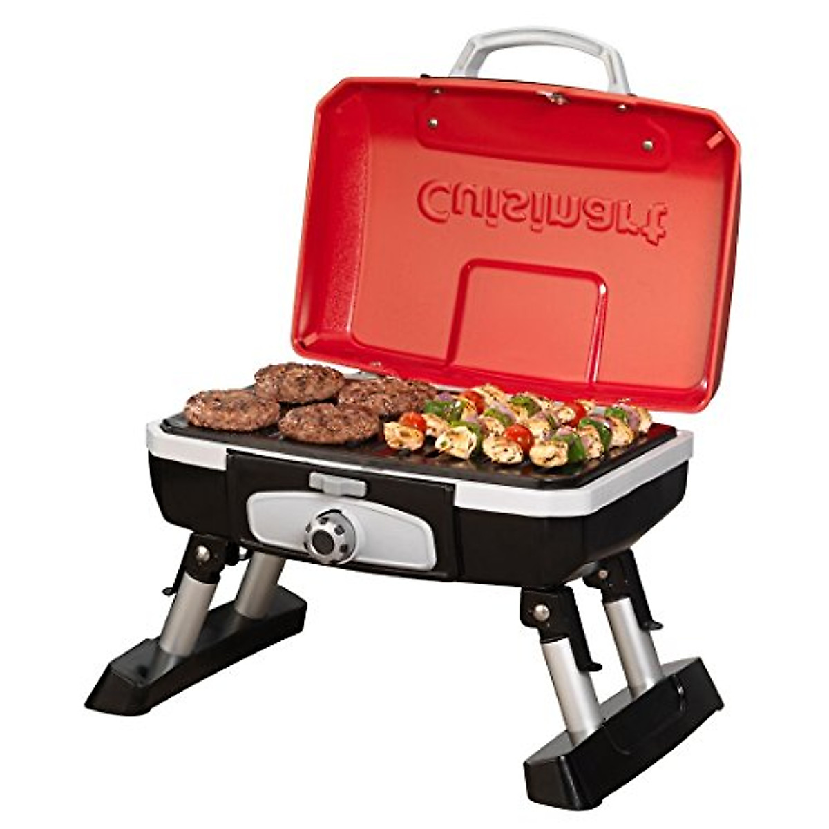 Cuisinart CGG-180T Portable, 17.6 x 18.6 x 11.8-Inch, Petit Gourmet Tabletop Gas Grill, Red