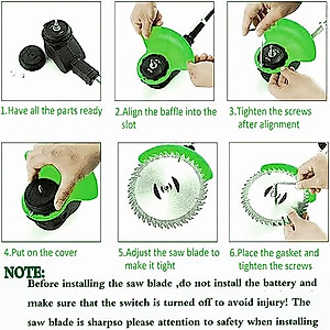 Weed Wacker,24V 2Ah Battery Powered Weed EaterString Trimmer with 2 Batteries and 3 Types Blades,Weed eaterLightweight and Powerful Weed Eater Battery poweredfor Yard and Garden(Green)