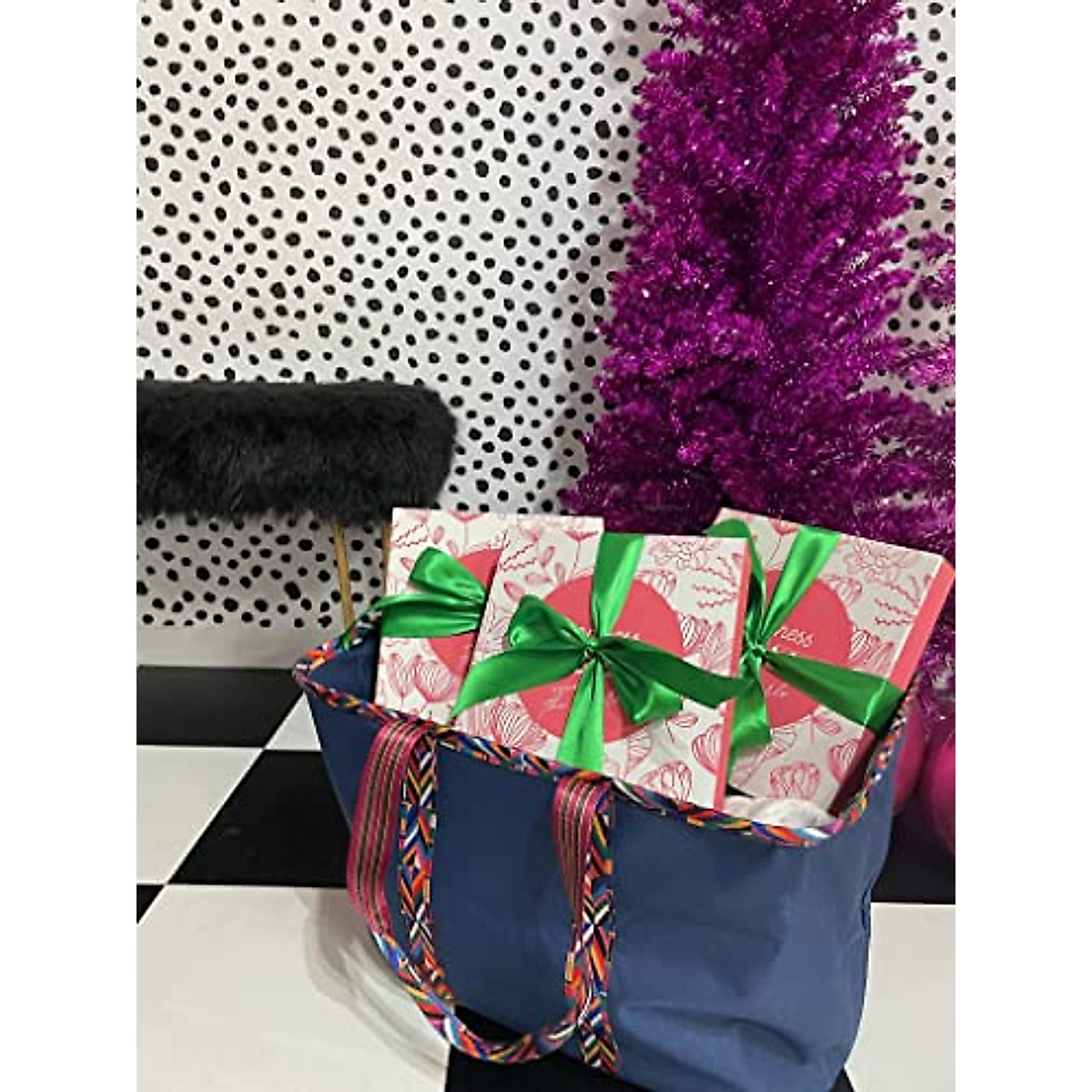 KITLIFE - Pop Up Laundry Tote –Collapsible Laundry Basket–Versatile Fabric Laundry Basket / Car Organizer / Grocery Bag, Navy