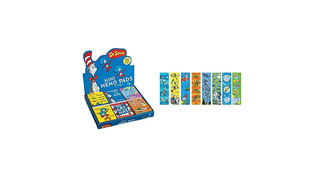 Raymond Geddes Dr Seuss Stationery Set with 48 Mini Memo Pads & 50 ...
