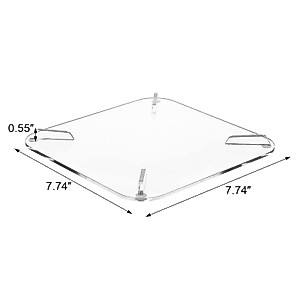 CaSZLUTION Desktop Stand for Apple Mac Mini 2010-2023, Transparent Acrylic Flat Stands Holder with Anti-Slip Rubber Feet Compatible with Apple M1/ M2 / M2 Pro Chip MAC Mini