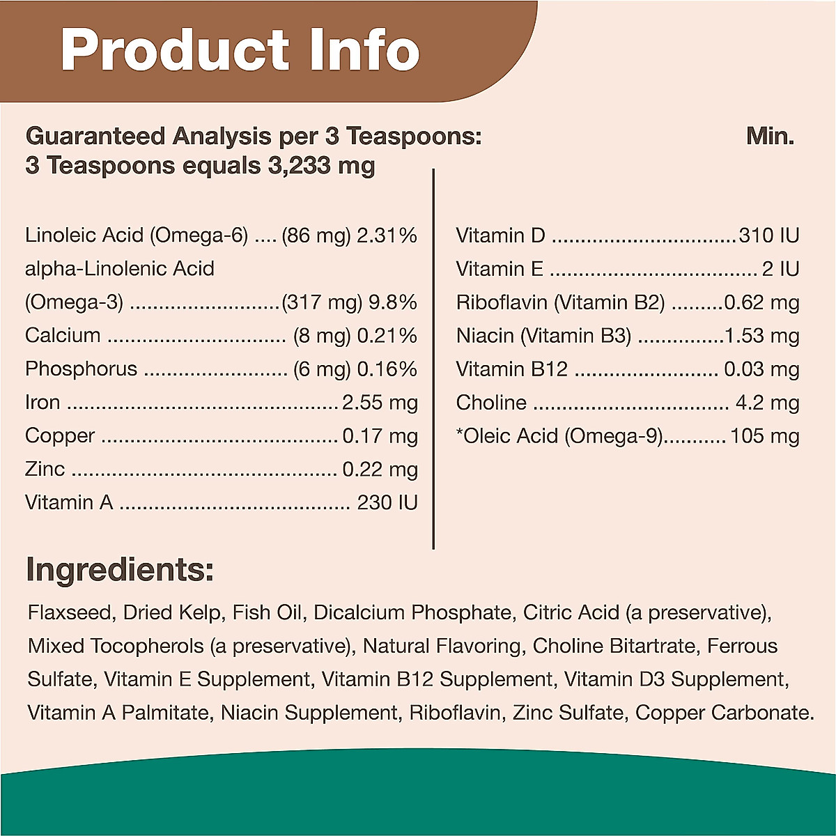 NaturVet Kelp Help Plus Omegas Skin and Coat Supplement for Dogs and Cats, Powder, Made in The USA with Globally Source Ingredients 1 Pound