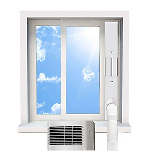 Portable Air Conditioner Window Seal Kit, Adjustable Length Window Slide Kit Plate for Portable AC Hose with 5.1" Diameter