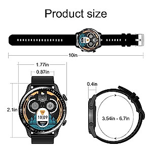 LogHog Smart Watches for Women Men Android iPhone Round 1.43HD AMOLED Display Bluetooth Modern Activity Calorie Fitness Tracker Blood Pressure Heart Rate Monitor Waterproof