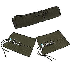 Yosoo Paint Brush Holder, 22 Slots Roll Up Bag Cases Canvas Paint Brush Pouch for Student Artist Draw Pen Watercolor Oil Brush