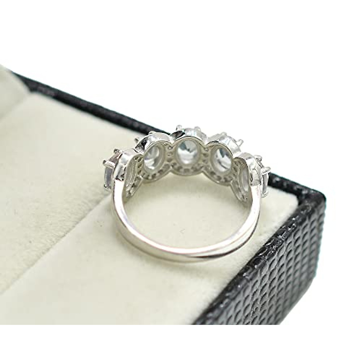 6X4 MM Oval Cut Rainbow Fire Mystic Topaz Ring 925 Sterling Silver November Birthstone Promise Ring Christmas Gift For Girlfriend Gift Women Jewelry Gift For Her (Sterling Silver, 8.75 US)