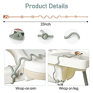 Baby Spoons Self Feeding 6 Month,Toddler Utensils Holder Strap Food Grade Silicone Keep Fork and Spoon Off The Floor Great for Kids,Hook On High Chair（Blue）