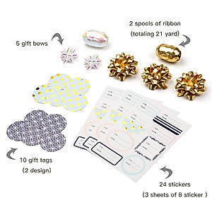 MAYPLUSS Wrapping Paper Roll - Mini Roll - 17 inch X 120 inch Per roll - 3 Different Leaves Design (43.2 sq.ft.ttl)