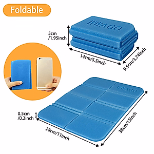 EEEKit Foldable Seat Cushion, 4 Pack Waterproof Sitting Pad for Backpacking, 15x11inch Seat Mats for Camping Outdoor Sports