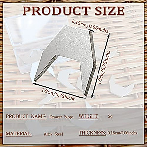 16 Pieces Drawer Stops Drawer Stoppers for Dresser Two Point Drawer Stops Antique Style Metal Drawer Stops Furniture Parts Accessories for Drawers