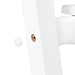 Wooden Rocking Chair - Indoor Outdoor Rocking Chair with Slatted Seat and Backrest - Nursery Rocking Chair with High Back Seat - Smooth Rocker Chair for Patio, Deck, Garden, Lawn, Porch - White