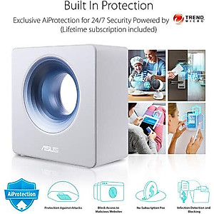 Asus Blue Cave AC2600 Dual-Band Wireless Router for Smart Homes, Featuring Intel Wifi Technology and Aiprotection Network Security Powered by Trend Micro (Renewed)