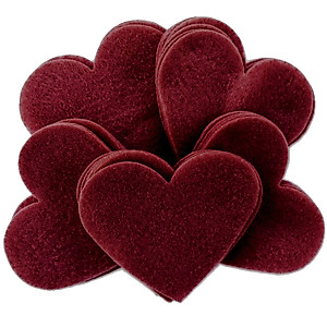 Playfully Ever After 3 Inch 28pc Felt Hearts (Cardinal Red)