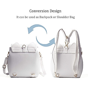 Oweisong Women Moon Sailor Purses and Handbags Cute Cat Anime Backpack Fashion Sparkling Satchel Tote Shoulder Bag