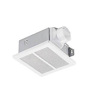 Tech Drive Bathroom fan 50 CFM, 1.0Sone DC Motor with No Attic access Needed Installation,Very Quiet Ventilation and Exhaust Fan, Ceiling Mounted Fan, White