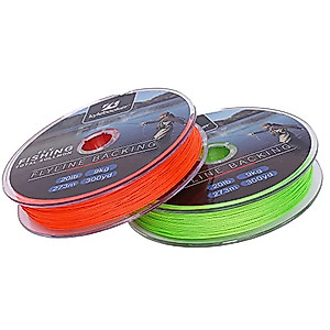 Fly Fishing Dacron Braided Backing Line Abrasion Resistant Trout Fly Line（20lb-300yds,Green）