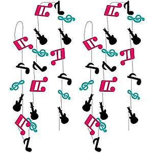 HappyField Tik Tok Party Decorations Tik Tok Music Note Garland Tik Tok Party Banner Black Teal Fuchsia Music Note Garland Music Note Streamer Tik Tok Birthday Party Decorations Tik Tok Party Supplies