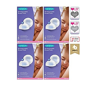Lansinoh Nursing Pads Stay Dry 60 Each ( Pack of 4 )