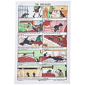 Samuel Lamont The Dog Rules Cotton Tea Towel made in United Kingdom