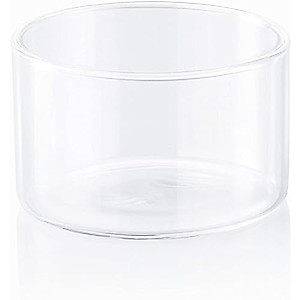 Borosil Small Glass Bowl for Dessert, 3.5 Oz, Set of 6, Mini Ramekins for Baking, Lightweight Borosilicate Glass, Clear Glass Bowls for Serving Dips & Sauce - Oven Safe, Microwave & Dishwasher Safe