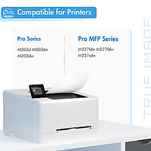 TRUE IMAGE Compatible Toner Cartridge Replacement for HP 30X 30A CF230X CF230A for Pro MFP M227fdw M203dw M227fdn M203dn M227sdn M203d M207 M203 Printer Ink (Black, 4-Pack)