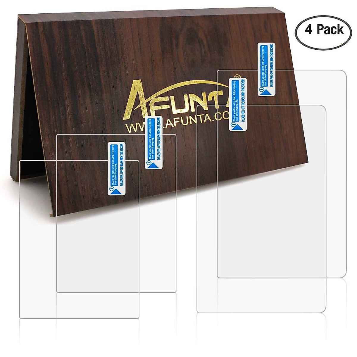 Screen Protector Compatible NEW 3DS XL, AFUNTA 4 Pcs Tempered Glass for Top Screen and HD Clear Crystal PET Film Compatible Bottom Screen, 3DSXL Film Accessory