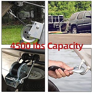 Boat Trailer Winch Strap 2" x 20' with Hook Replacement, 10000 lbs Breaking Strength, Loop End for Boats, Trailer, Wave Runner, Towing, Heavy Duty Equipment