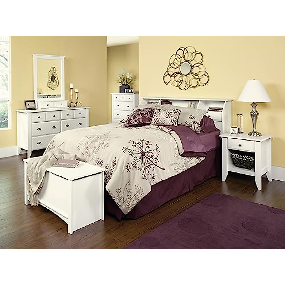 Sauder Shoal Creek Night Stand, Soft White finish