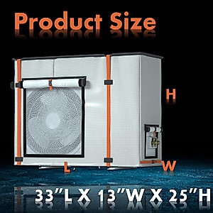 Air Conditioner Cover, Outdoor Mini Split Cover for Air Conditioner Outside Unit, Can be Used in Air Conditioner Operation, AC Protector for All Seasons, 33"L x 13"W x 25"H for 9000-24000 BTU