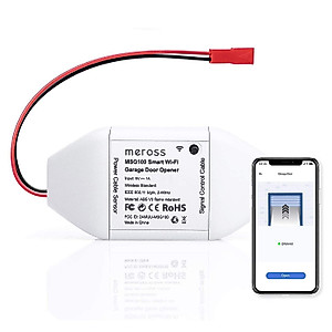 meross Smart Garage Door Opener Remote, APP Control, Compatible with Alexa and SmartThings, Multiple Notification Modes, No Hub Needed