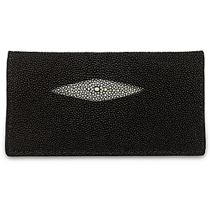 Yoder Leather Company Stingray Checkbook Wallet (Black)