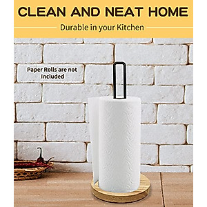 Paper Towel Holder Metal Organizer Roll Dispenser Tissue Roll Metal Stand Rack Kitchen Paper Hanger Countertop Dining Table for Bathroom Living Room Scrunchies for Bedroom Modern Stylish Sturdy Decor