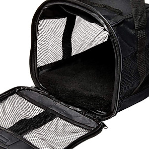 Petmate Soft-Sided Kennel Cab Pet Carrier,Black,Up to 15lbs, 17 X 10 X 10 (21329)